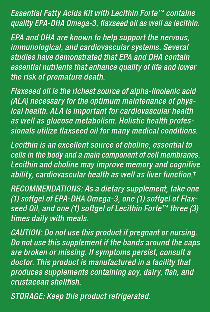 Essential Fatty Acids Supplements (30 Softgels) - Health Hispanica ...