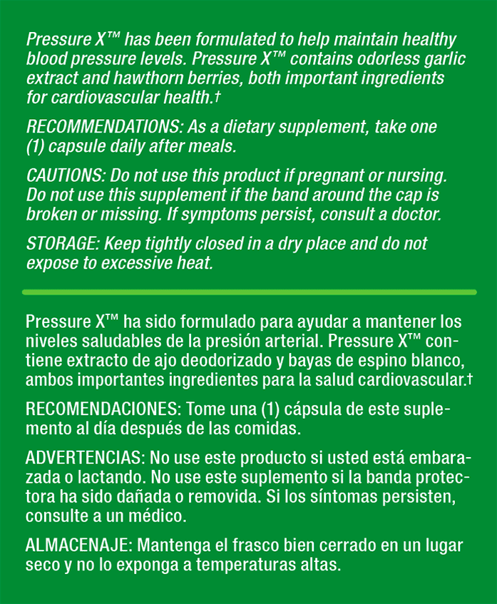 Pressure X Supplements (60 Capsules) - Blood Pressure Supplements ...